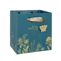 China Paper Boutique Jewellery Gift Bag With Handles In White Black Brown And Green for sale