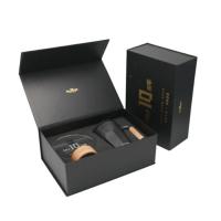 China Custom Magnetic Customized Black Luxury Rigid Cardboard Gift Box with Foam Packaging for sale