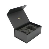 China Custom Magnetic Customized Black Luxury Rigid Cardboard Gift Box with Foam Packaging for sale