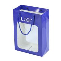 China Offset Printing Paper Gift Bags Eco Friendly Kraft Paper Gift Bags With Window for sale