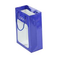 China Offset Printing Paper Gift Bags Eco Friendly Kraft Paper Gift Bags With Window for sale