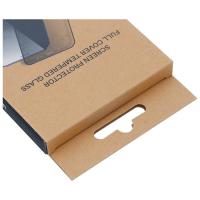 China Coated Paper Electronics Packaging Box Transparent Phone Tempered Glass Packaging Box for sale