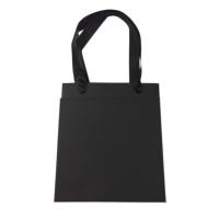China Matt Black Kraft Paper Gift Bags Clothing Packaging Bags With Handles And String for sale