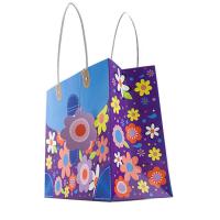 China Recyclable Flat Bottom Kraft Paper Bags Custom Logo Grocery Shopping Bag for sale
