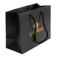 China Black Paper Gift Bags With Handle Luxury Custom Clothing Packaging Bags for sale