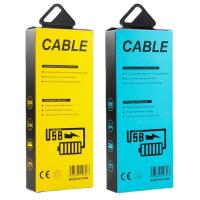 China CMYK Custom Art Coated Paper USB Cable Data Cable Packaging Box with Hanger Hole for sale