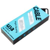 China CMYK Custom Art Coated Paper USB Cable Data Cable Packaging Box with Hanger Hole for sale