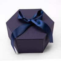 China Hexagon Cardboard Magnetic Box Rigid Double Door Gift Box For Beverages for sale