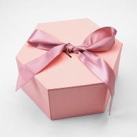 China Hexagon Cardboard Magnetic Box Rigid Double Door Gift Box For Beverages for sale