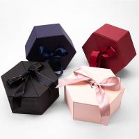 China Hexagon Cardboard Magnetic Box Rigid Double Door Gift Box For Beverages for sale