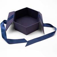 China Hexagon Cardboard Magnetic Box Rigid Double Door Gift Box For Beverages for sale