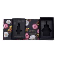 China Custom Skincare Box Luxury Black Rigid Cardboard Packaging with Magnetic Lid Eco-Friendly for sale