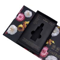 China Custom Skincare Box Luxury Black Rigid Cardboard Packaging with Magnetic Lid Eco-Friendly for sale