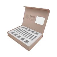 China Skincare Cosmetic Gift Box Packaging Paperboard Magnetic Flip Top Box With Window for sale