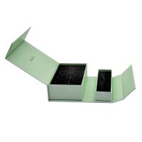 China Flip Cover Rigid Gift Box Skincare Custom Magnetic Box Packaging With Dividers Tray for sale