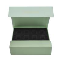 China Flip Cover Rigid Gift Box Skincare Custom Magnetic Box Packaging With Dividers Tray for sale