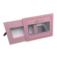 China Customized Sliding Drawer Box Paperboard Empty Eyelash Box With Window For Display for sale