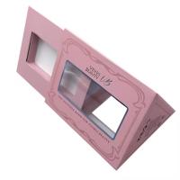 China Customized Sliding Drawer Box Paperboard Empty Eyelash Box With Window For Display for sale