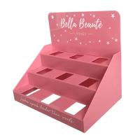 China Paper Cardboard Counter Top Display Cases Table Pop Cosmetic Display Show Stand for sale