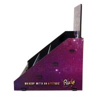 China Large Cardboard Counter Display Stands Cosmetic Makeup Eyelash Retail Display for sale
