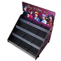 China Large Cardboard Counter Display Stands Cosmetic Makeup Eyelash Retail Display for sale