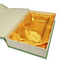 China Luxury Satin Inside Magnetic Flip Folding Box Custom Logo Gift Box Packaging Inner Silk Fabric Box For Cosmetic Products for sale