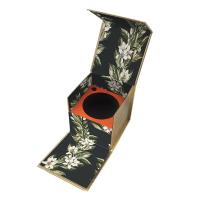 China Customized Brand Printed Magnetic Flip Shaped Box Jewelry Cosmetics Fragrance Candle Packaging With Paperboard Sponge Lining for sale