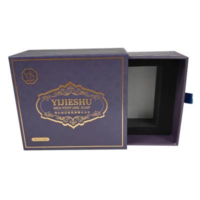China Custom Sliding Paper Soap Box Kit Gift Box Drawer Packing Packaging for sale