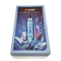 China Custom Folding Cardboard Box At The Top Of Cosmetic Packaging With Transparent PVC Windows After Opening for sale