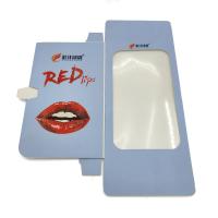 China Custom Folding Cardboard Box At The Top Of Cosmetic Packaging With Transparent PVC Windows After Opening for sale