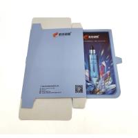 China Custom Folding Cardboard Box At The Top Of Cosmetic Packaging With Transparent PVC Windows After Opening for sale