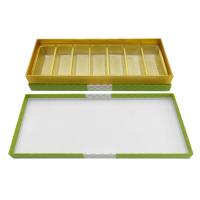 China Rigid Cardboard Chocolate Box Two Piece Candy Plastic Tray Insert Box Custom Logo Food Packaging Food Lid and Base Box for sale
