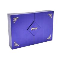 China Luxury Magnet Cardboard Art Paper Magnetic Lid Kraft Sponge Embossing Present Box Custom Luxury Double Open Door Packaging Boxes for sale