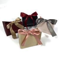 China Luxury Custom Die-Cut Thank You Gift Paperboard Bags With Lamination Ribbon Accessory And Certificate For Small Businesses for sale