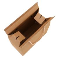 China Custom Recycled Kraft Paper Box with Rope Handle Made from Art Paper for Food Grade Packaging for sale