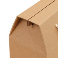 China Custom Recycled Kraft Paper Box with Rope Handle Made from Art Paper for Food Grade Packaging for sale