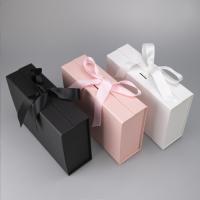 China Customizable Ribbon Folding Cardboard Magnetic Gift Box with Recycled Materials for Craft and Gifts for sale