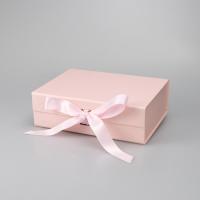 China Customizable Ribbon Folding Cardboard Magnetic Gift Box with Recycled Materials for Craft and Gifts for sale