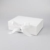 China Customizable Ribbon Folding Cardboard Magnetic Gift Box with Recycled Materials for Craft and Gifts for sale