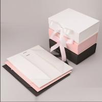 China Customizable Ribbon Folding Cardboard Magnetic Gift Box with Recycled Materials for Craft and Gifts for sale