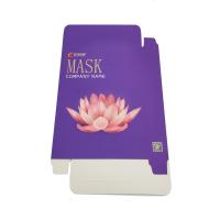 China Customized Luxury Art Paper Face Mask Packaging Box with Bump Printing and Cuboid Design for sale