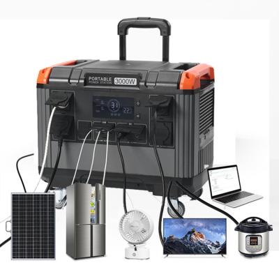 China LiFePO4 Battery Power Station 3000W 2688Wh Portable Solar Generator with Multiple Output Ports for Outdoor Camping for sale
