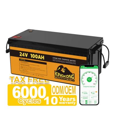 China 24V 100Ah/200Ah LiFePO4 Solar Storage Battery with 4000+ Cycle Life and 5-Year Warranty for sale