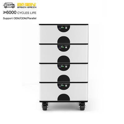 China 51.2V 100Ah LiFePO4 Battery with 6000+ Cycle Life for Stackable Energy Storage Systems for sale