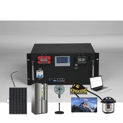 China 51.2V LiFePO4 Solar Lithium Battery 100Ah-304Ah 5.12kWh-15.36kWh Rack Mount Energy Storage System for sale
