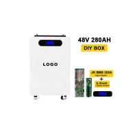 China 280Ah DIY LiFePO4 Battery Box with Wheels and White Metal Case for Energy Storage Systems for sale