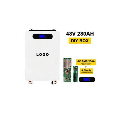 China 280Ah DIY LiFePO4 Battery Box with Wheels and White Metal Case for Energy Storage Systems for sale