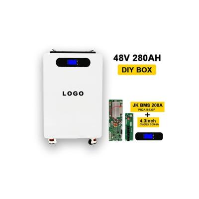 China 280Ah LiFePO4 DIY Battery Pack with Wheels and Vertical Case - 12V/48V Energy Storage System with 5-Year Warranty for sale