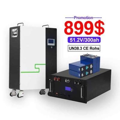 China Wall Mounted 48V 51.2V 280Ah-320Ah Hybrid Solar Battery Energy Storage System with 6000+ Cycles for sale