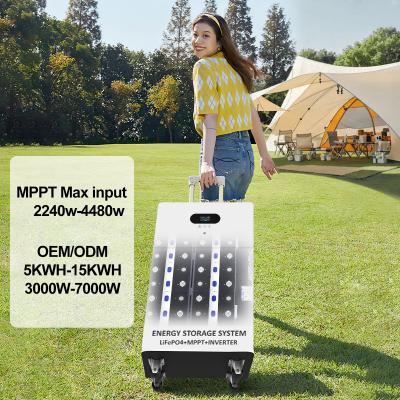 China All-in-One Hybrid Off-Grid Solar Energy Storage System 5kW-20kW with LiFePO4 Battery and 3000W-7000W Inverter for sale
